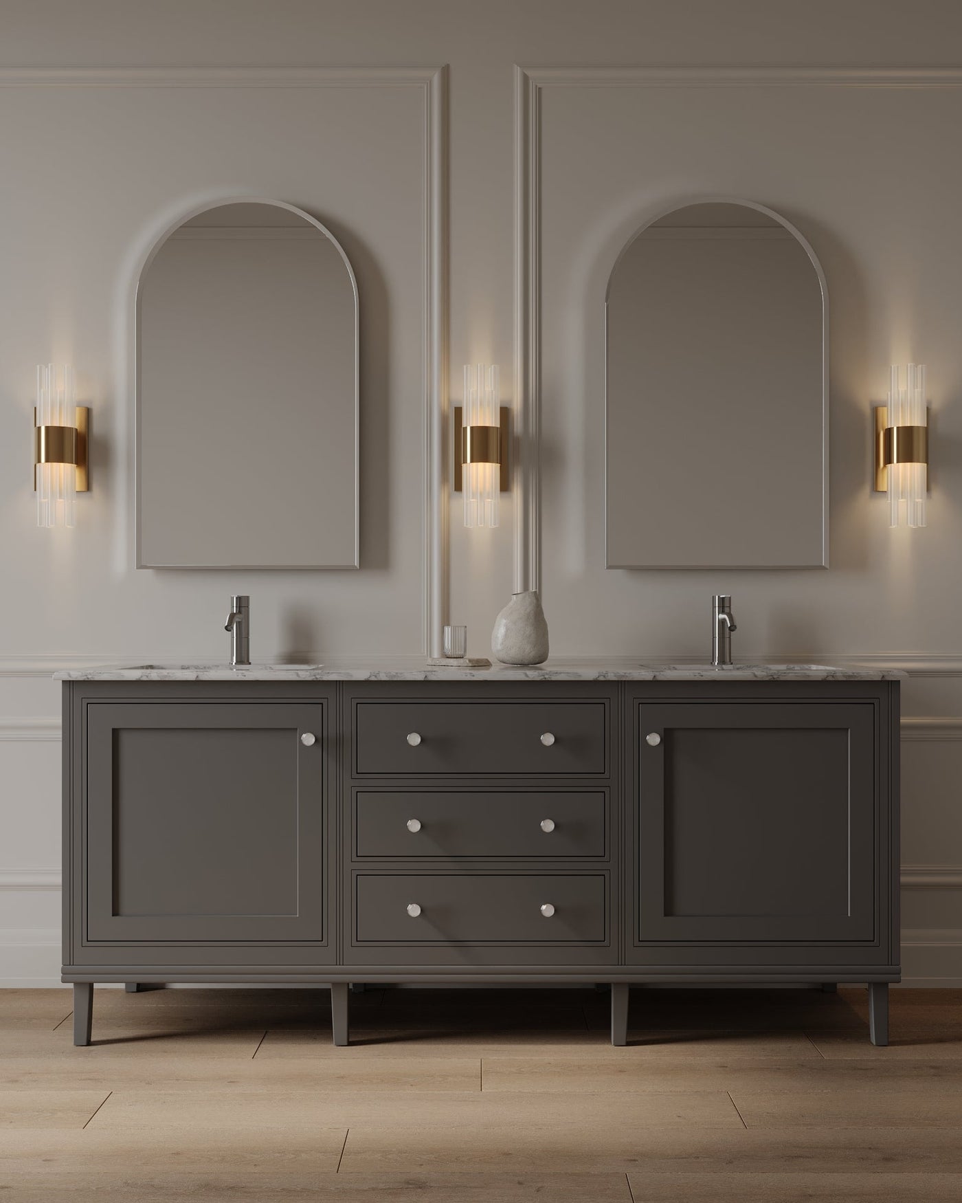 30" Wall Mounted Melamine Modern Vanity