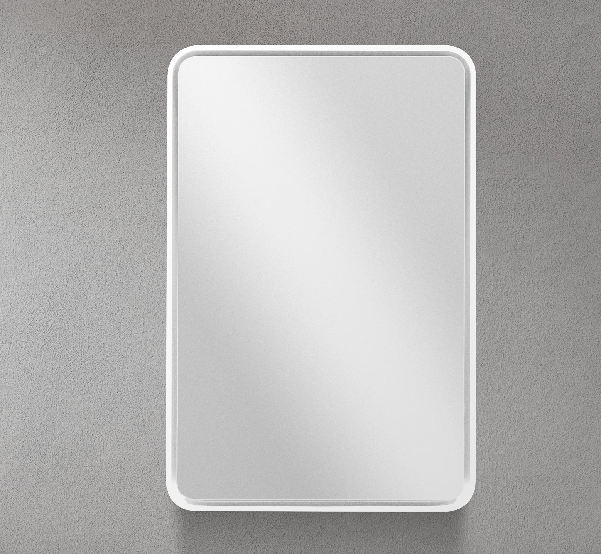 24" LED Framed Istone Rounded Edge Mirror