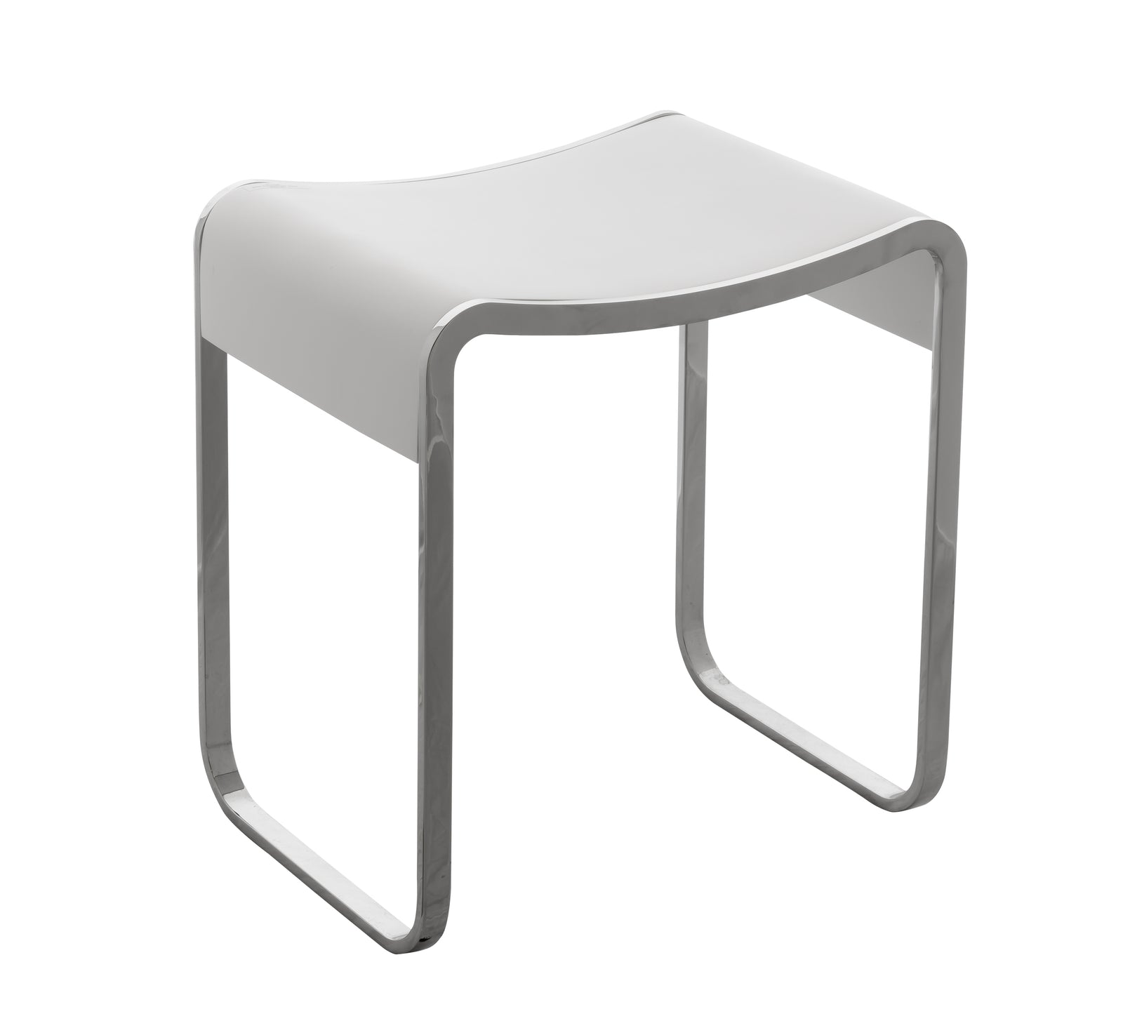 Solid Stone and Metal Frame Stool