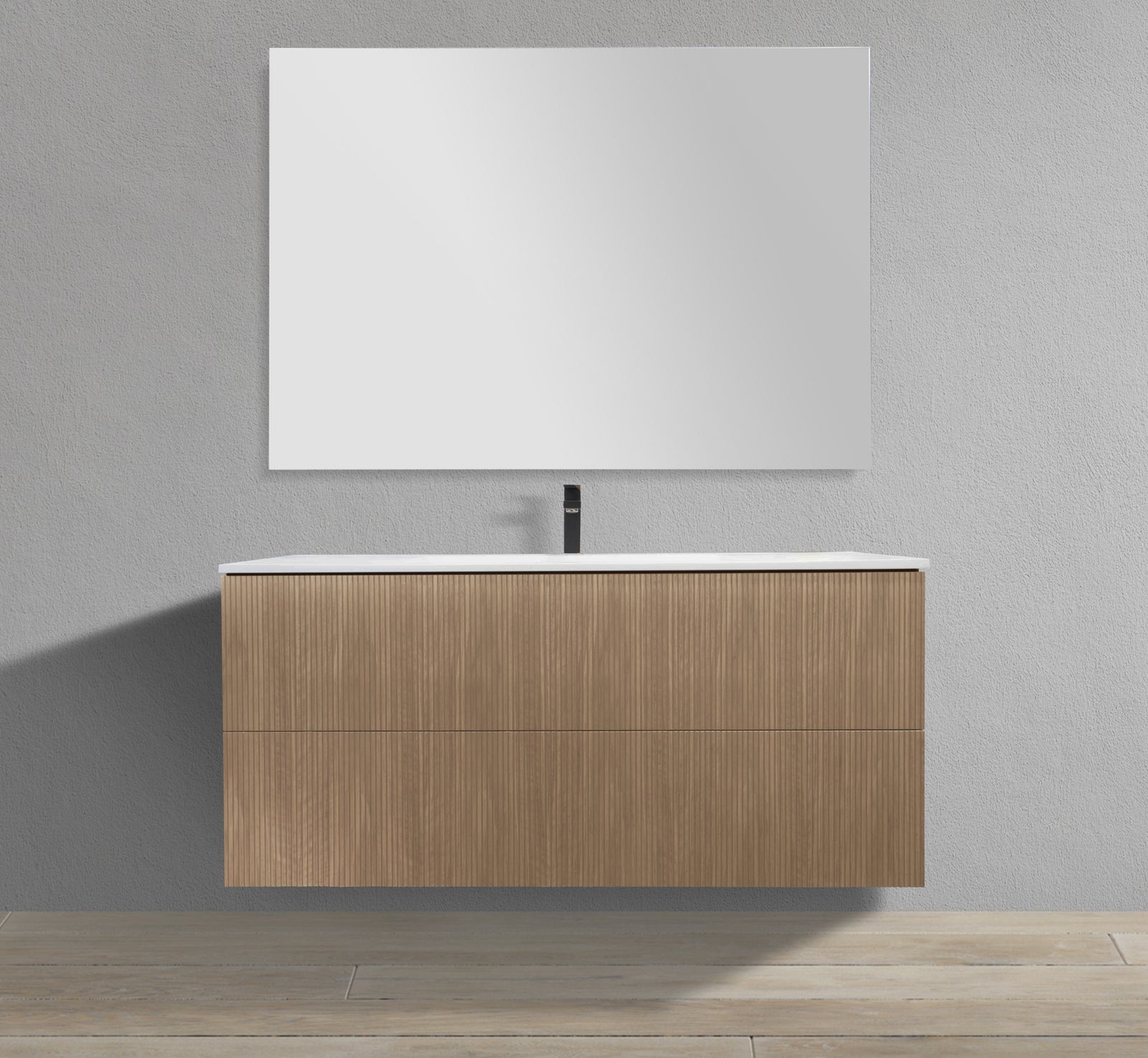 MC 1200CH - 47" Floating Modern Vanity with Fluted Drawers