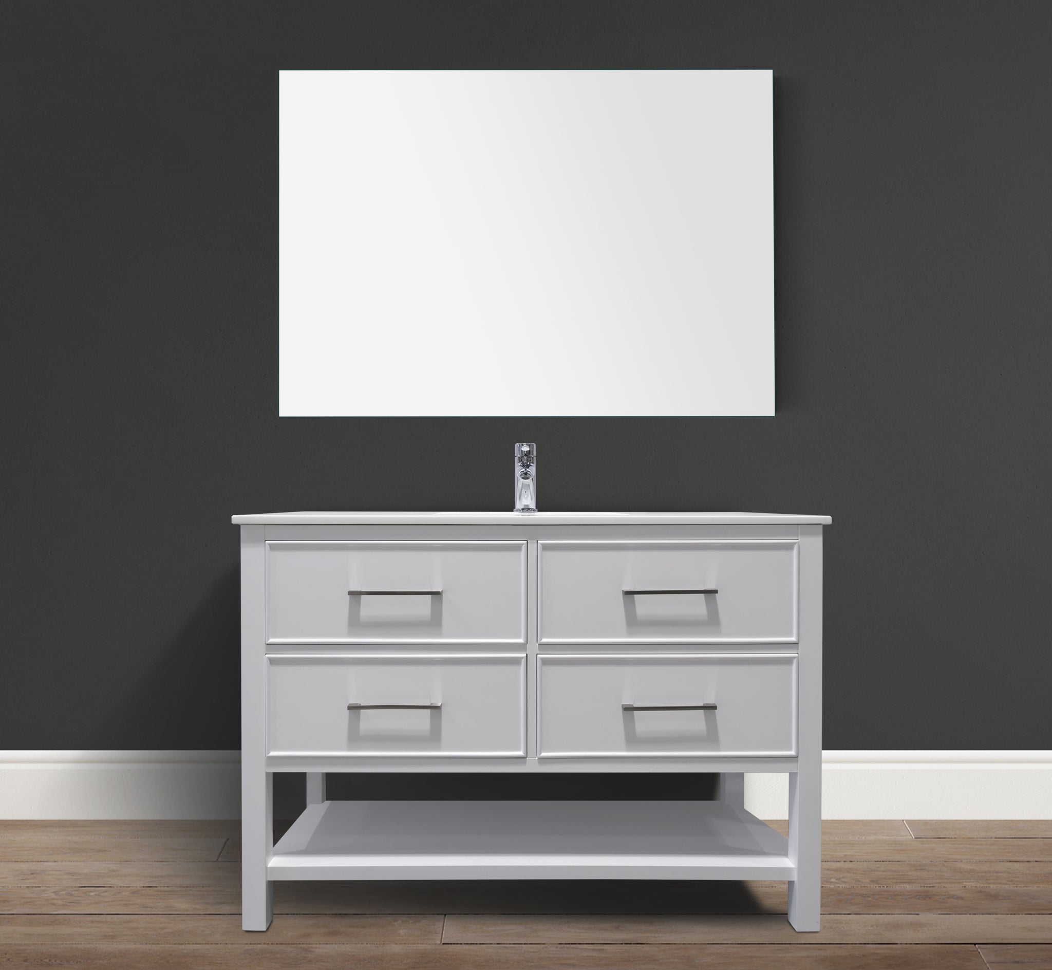 48" Open Bottom Transitional Vanity Without Countertop & Sink