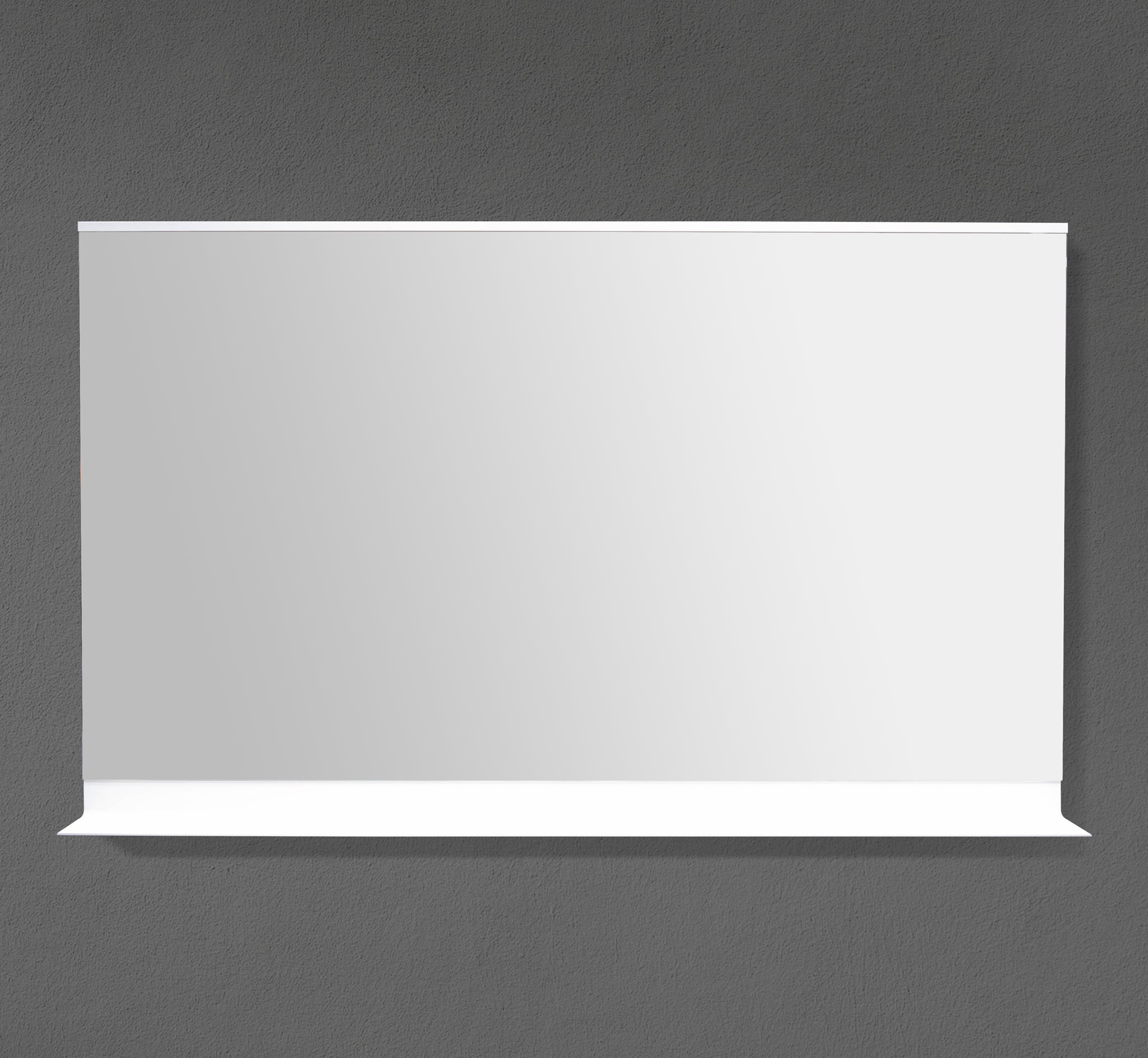 59" Metal Matte Frame Mirror with Shelf