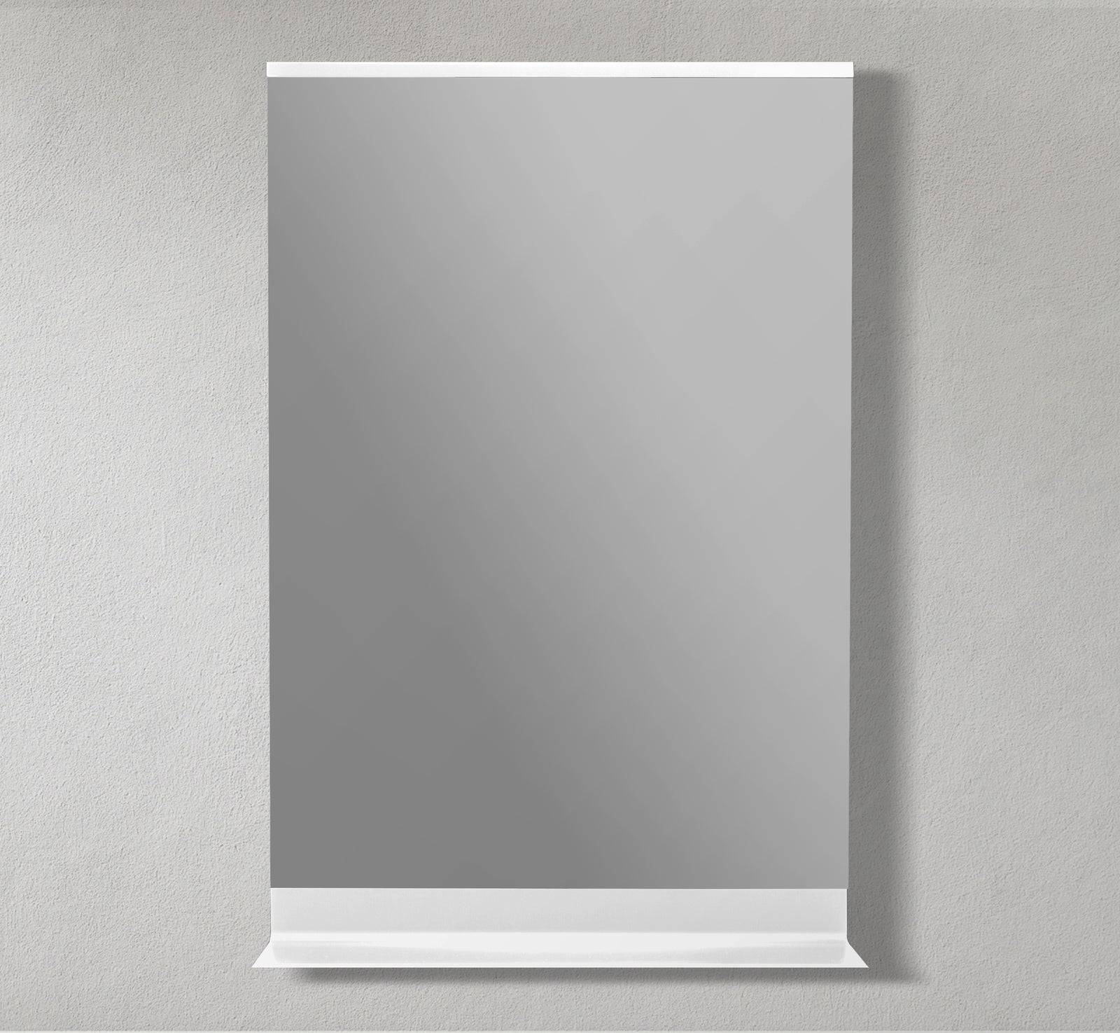 MR 600M - 24" Metal Matte Frame Mirror with Shelf