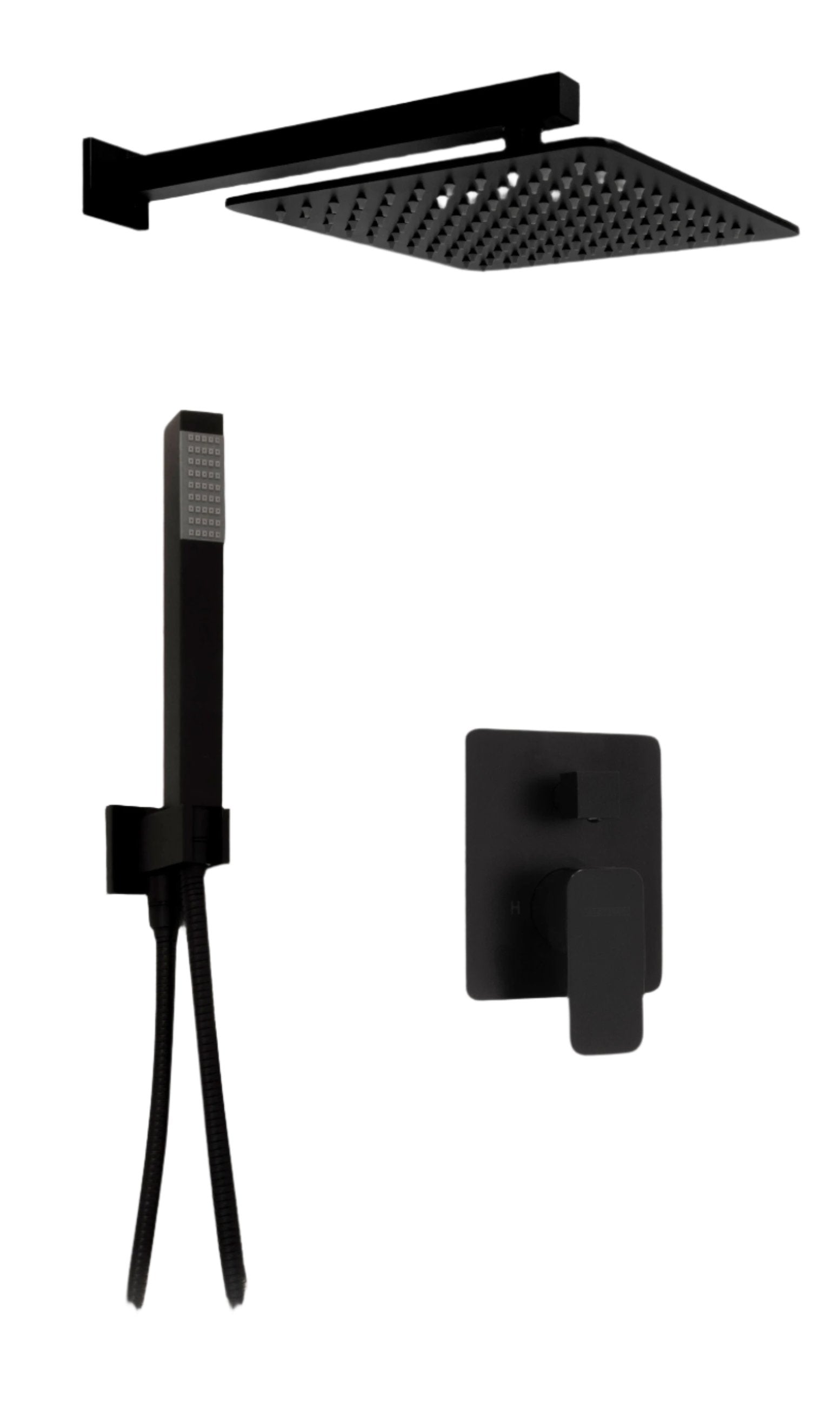VEN-SET 4-MB - Veneto Bath Shower Set 04 Matte Black