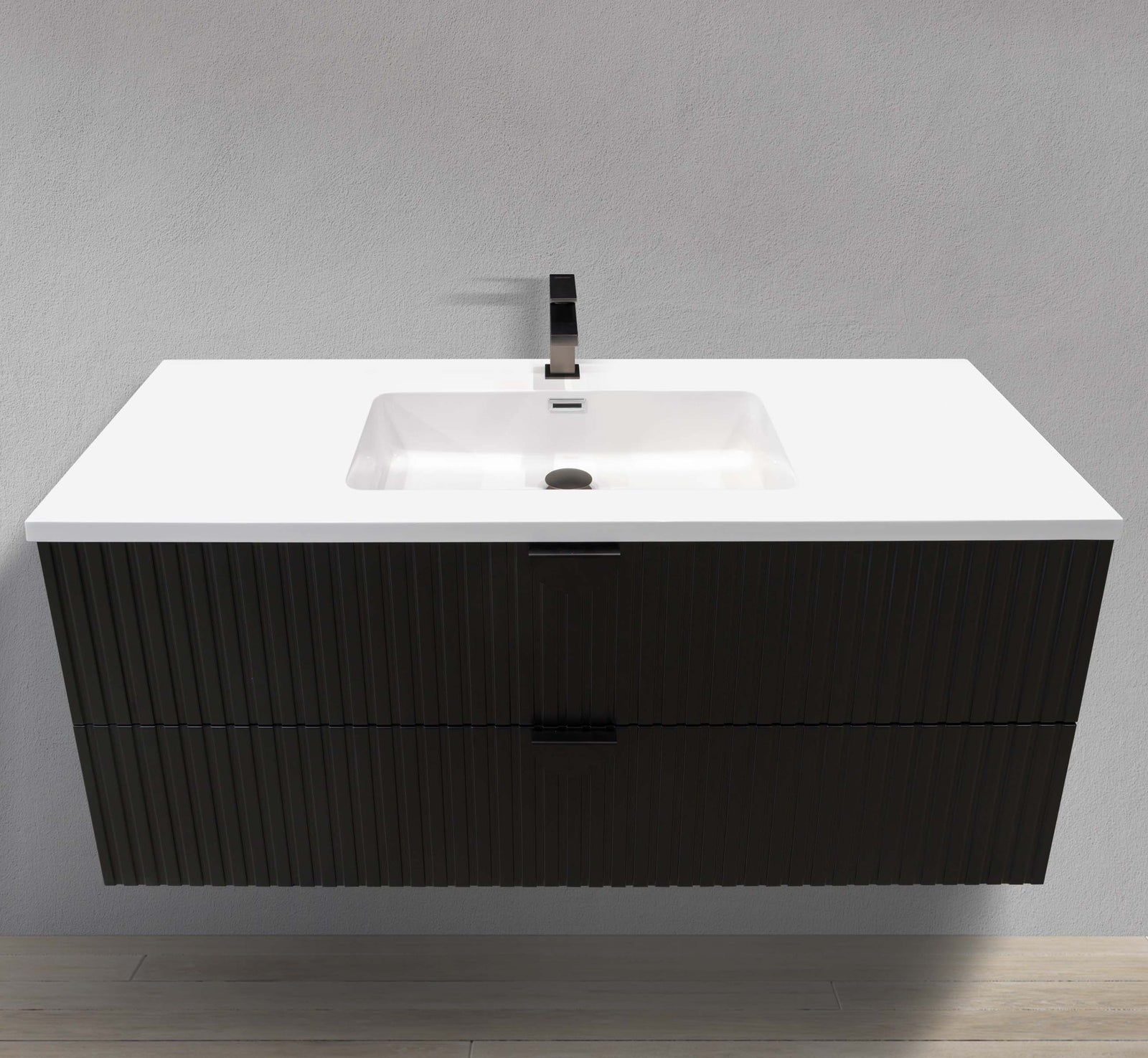 MC 1200R - 47" Floating Vanity with Fluted Design
